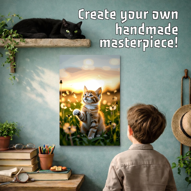 Ginger Kitten | Color by Number for Kids | Easy Medium Hard | Printable ...