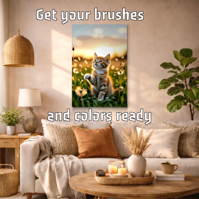 Ginger Kitten | Color by Number for Kids | Easy Medium Hard | Printable ...