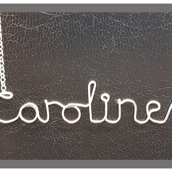 Wire Name Necklace - Etsy