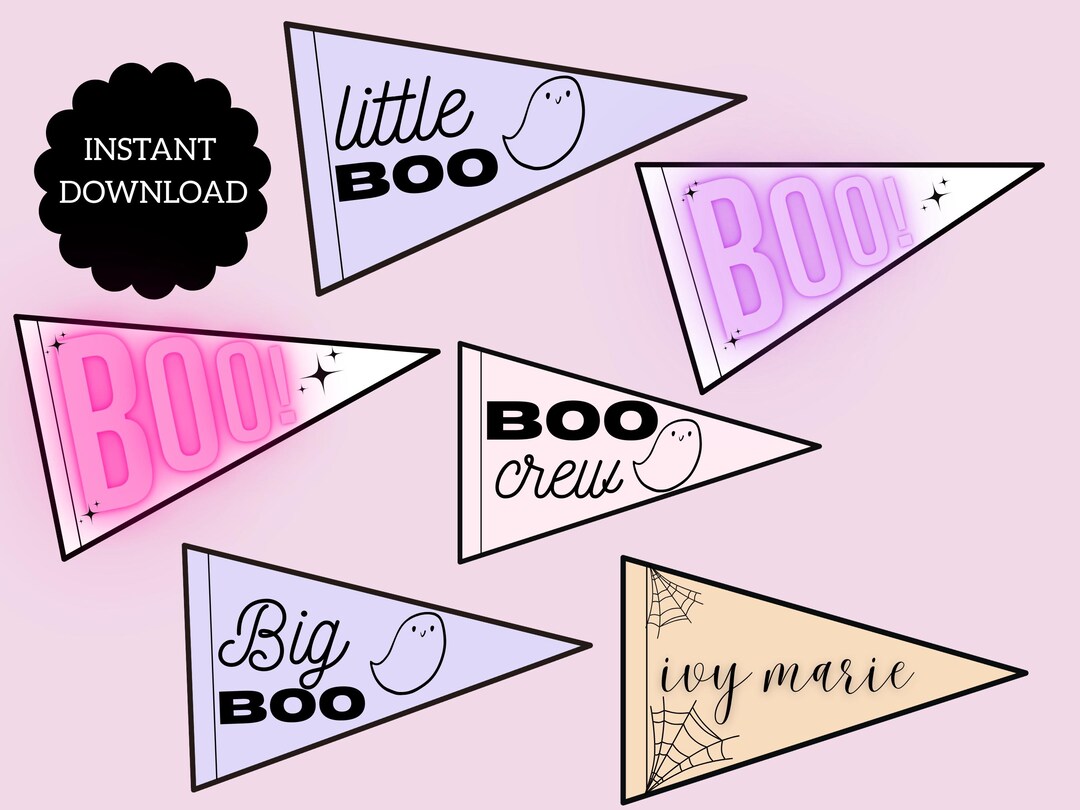 Neon Halloween Pennant Flags - Etsy