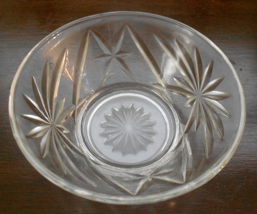 Vintage Anchor Hocking Pressed Glass Sherbet Cup in the Oatmeal Pattern ...