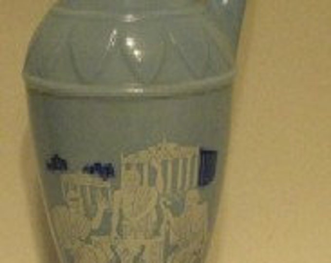 Jim Beam Greek Urn Blue Milk Glass Liquor Decanter - Etsy