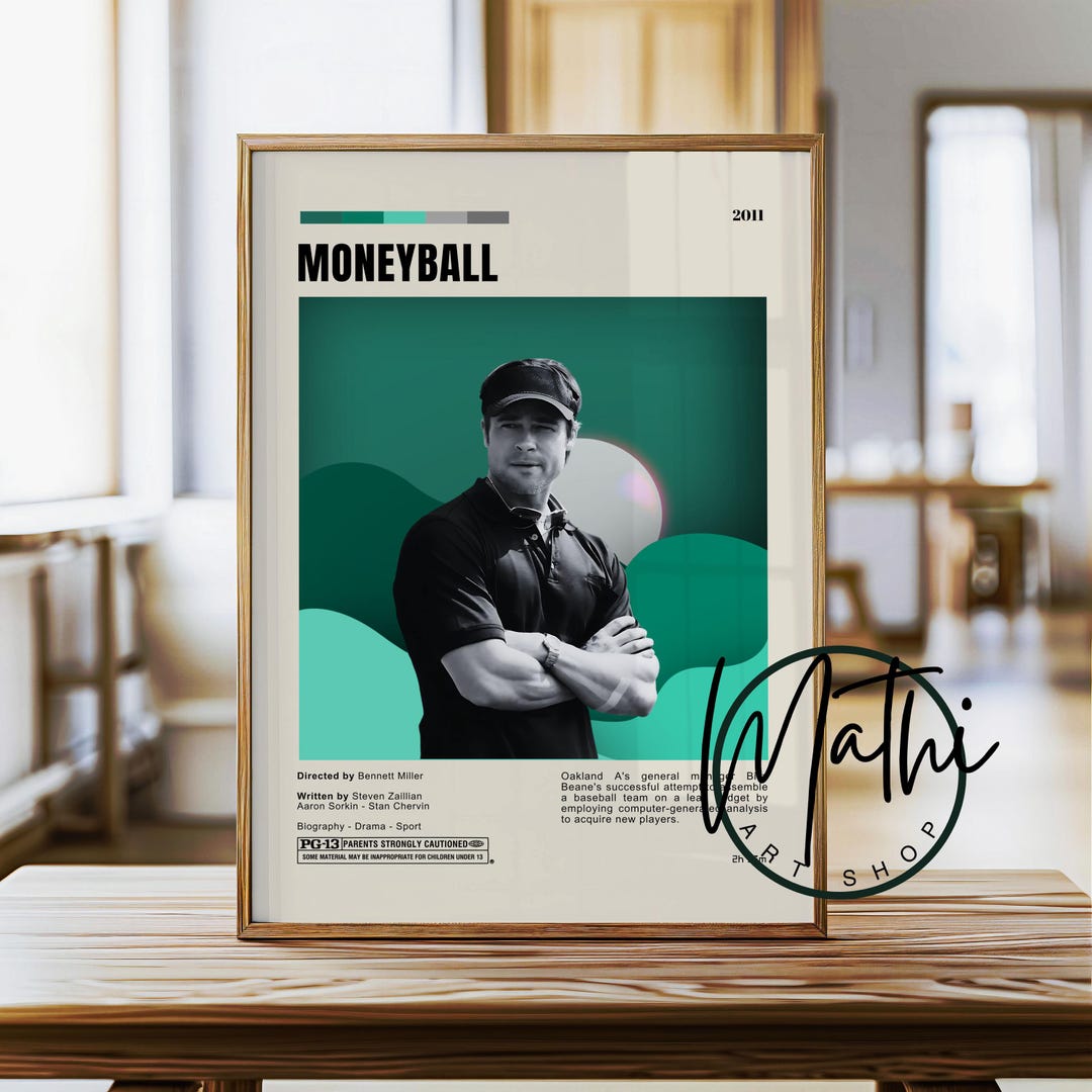 Moneyball Movie Poster: Minimalist Sports Drama Film Art (digital ...