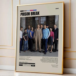 Prison Break TV Series Poster: Minimalist Cult Drama Wall Art - Etsy