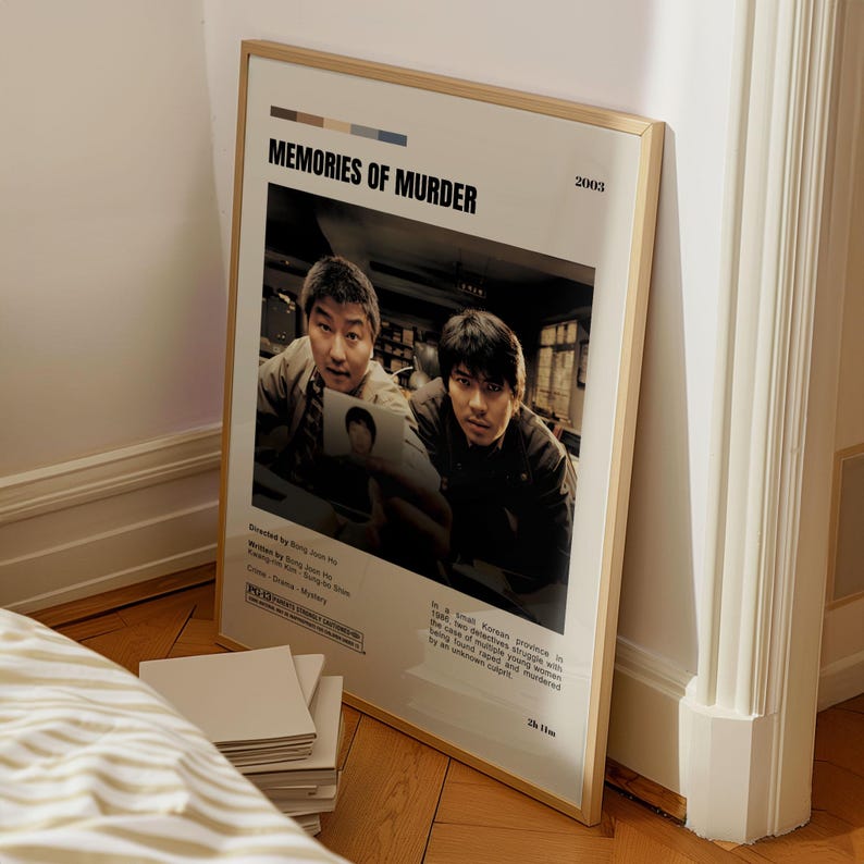 Memories of Murder Movie Poster: Minimalist Crime Thriller Film Art ...