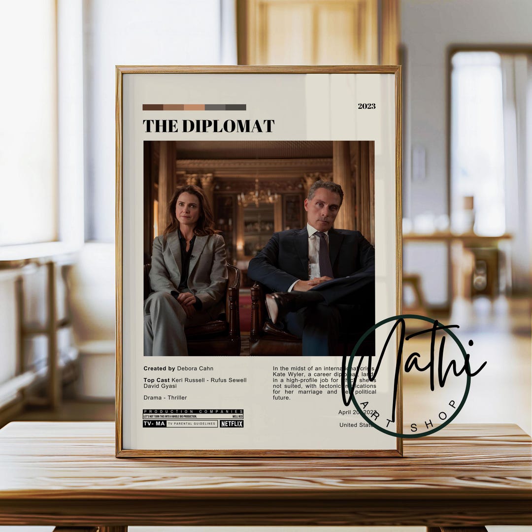 The Diplomat TV Series Poster: Minimalist Political Drama Show Art ...