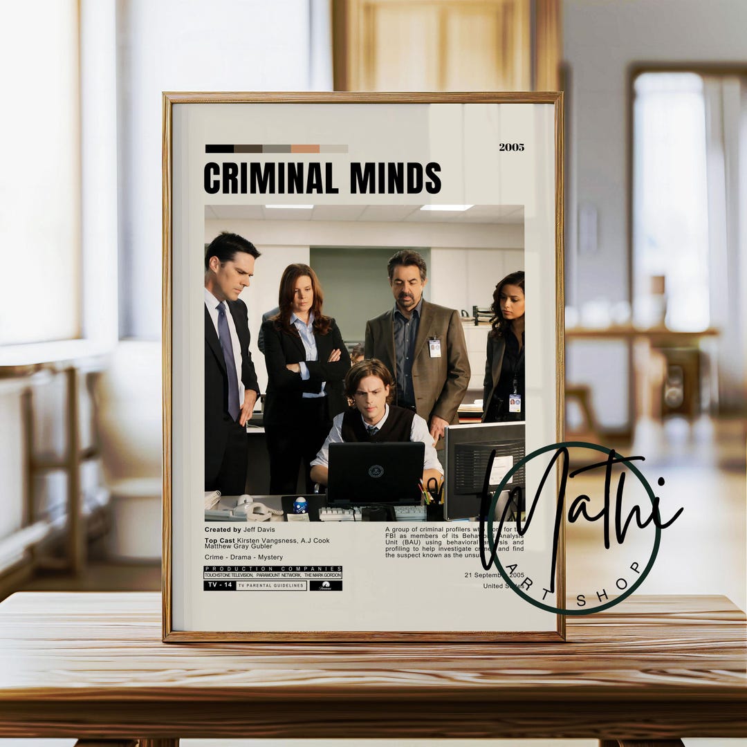 Criminal Minds Poster: FBI Profiling Series TV Show Art Print - Etsy
