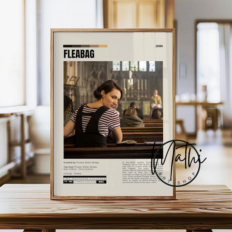 Fleabag TV Show Poster, Minimalist TV Show Poster, Comedy Drama Print ...