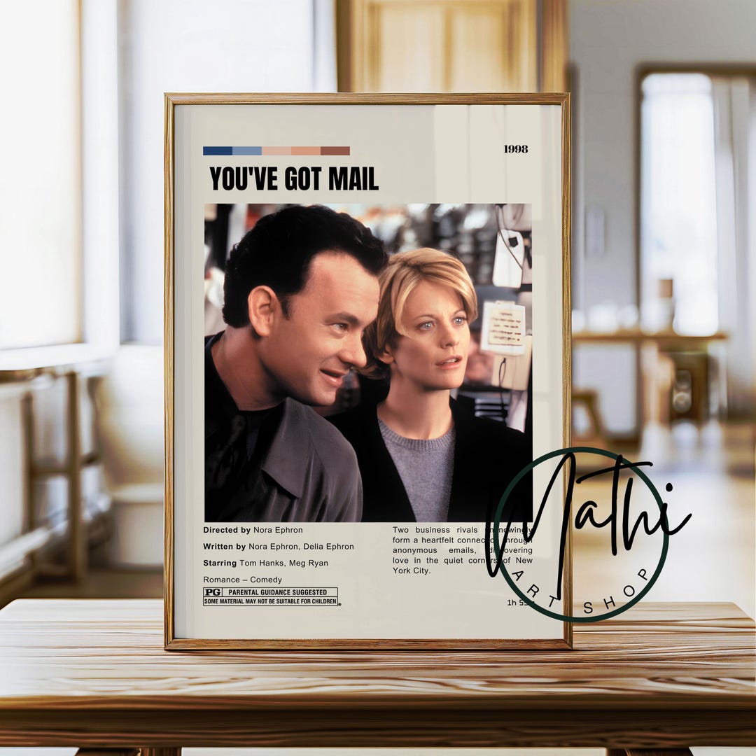 You’ve Got Mail Movie Poster: Minimalist Romantic Comedy Film Art ...