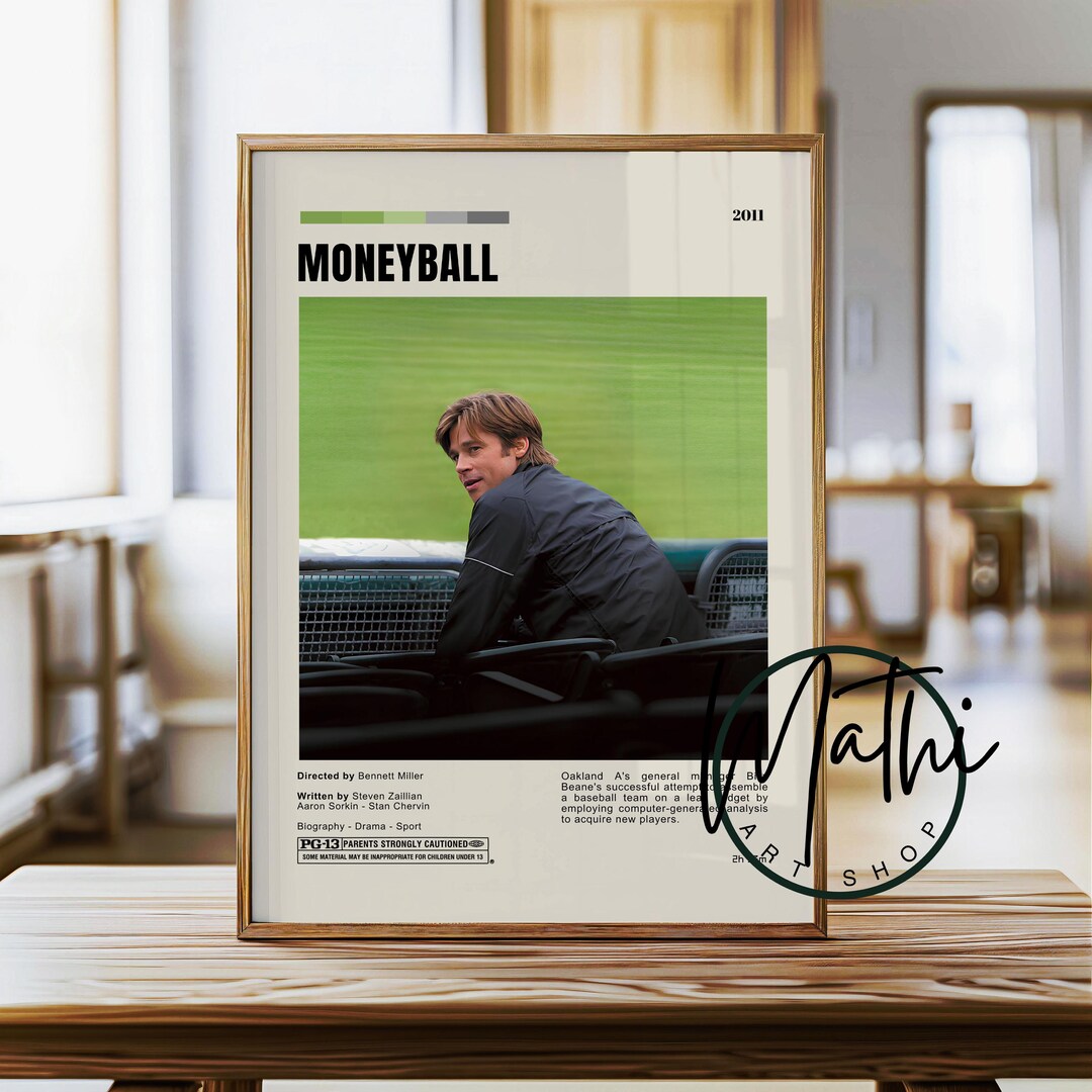 Moneyball Movie Poster: Minimalist Sports Drama Film Art (digital ...