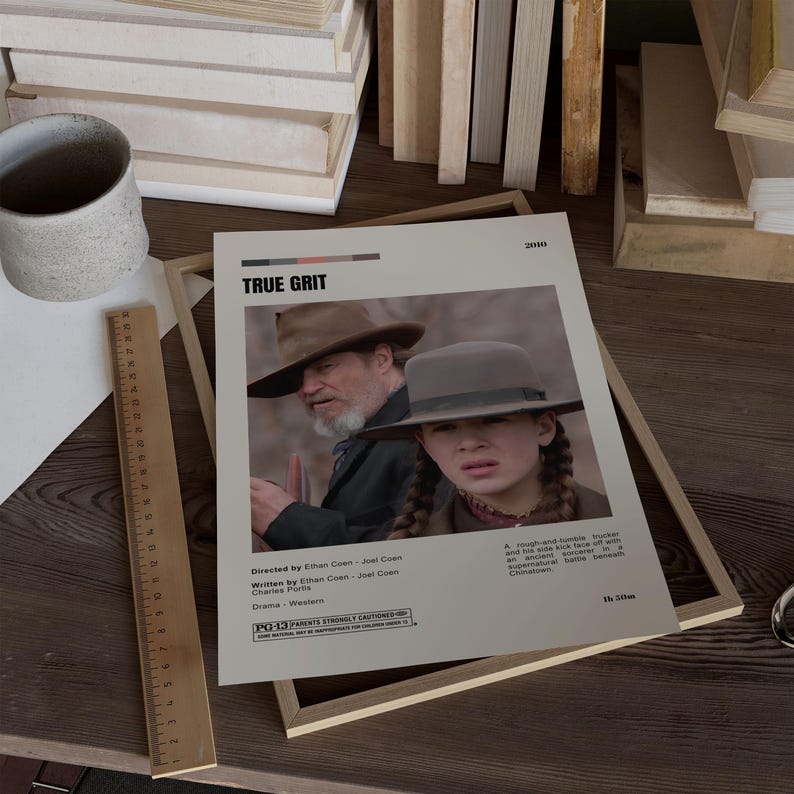 True Grit Movie Poster: Minimalist Western Drama Film Art (digital ...