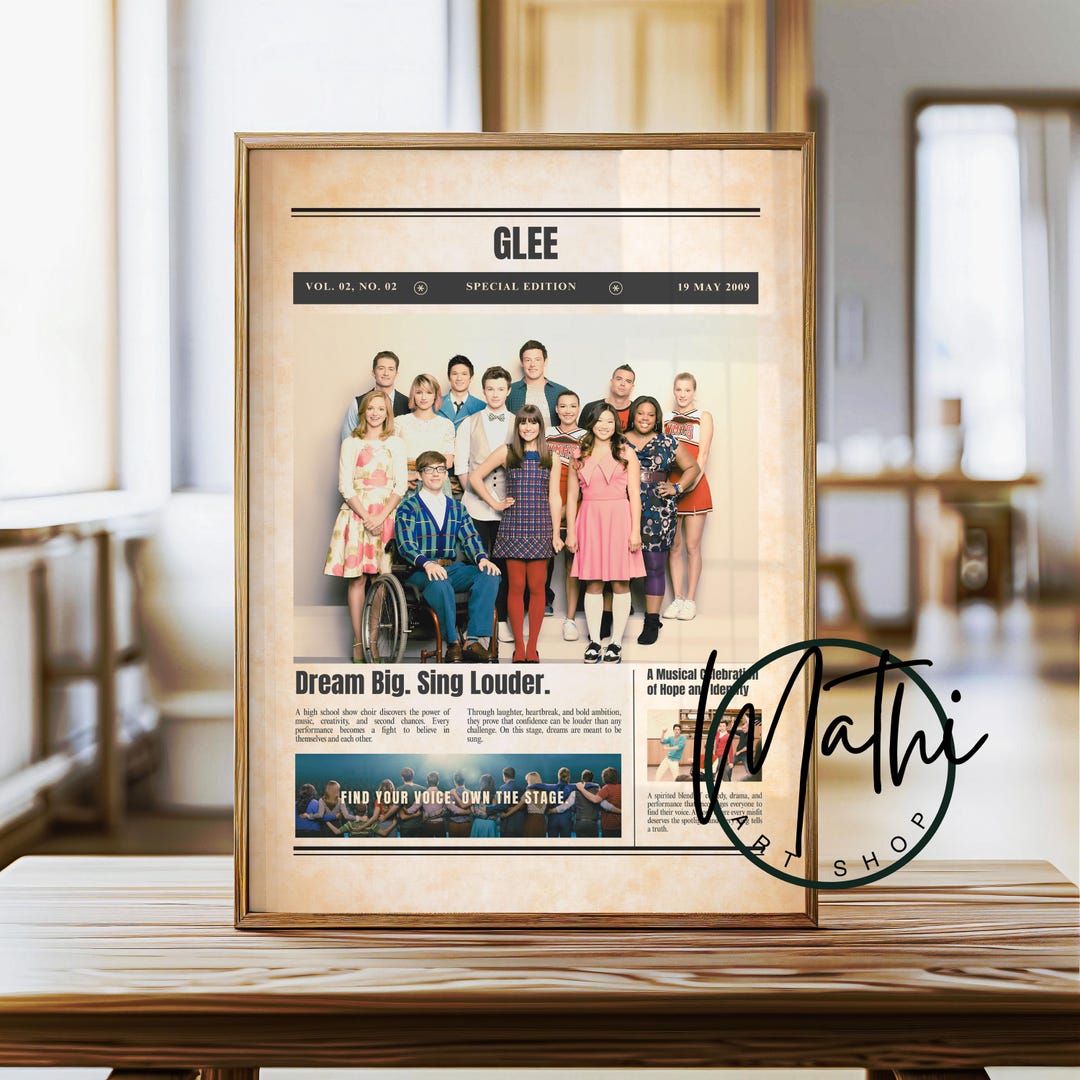 Glee TV Show Poster: Minimalist Musical Series Art Print - Etsy