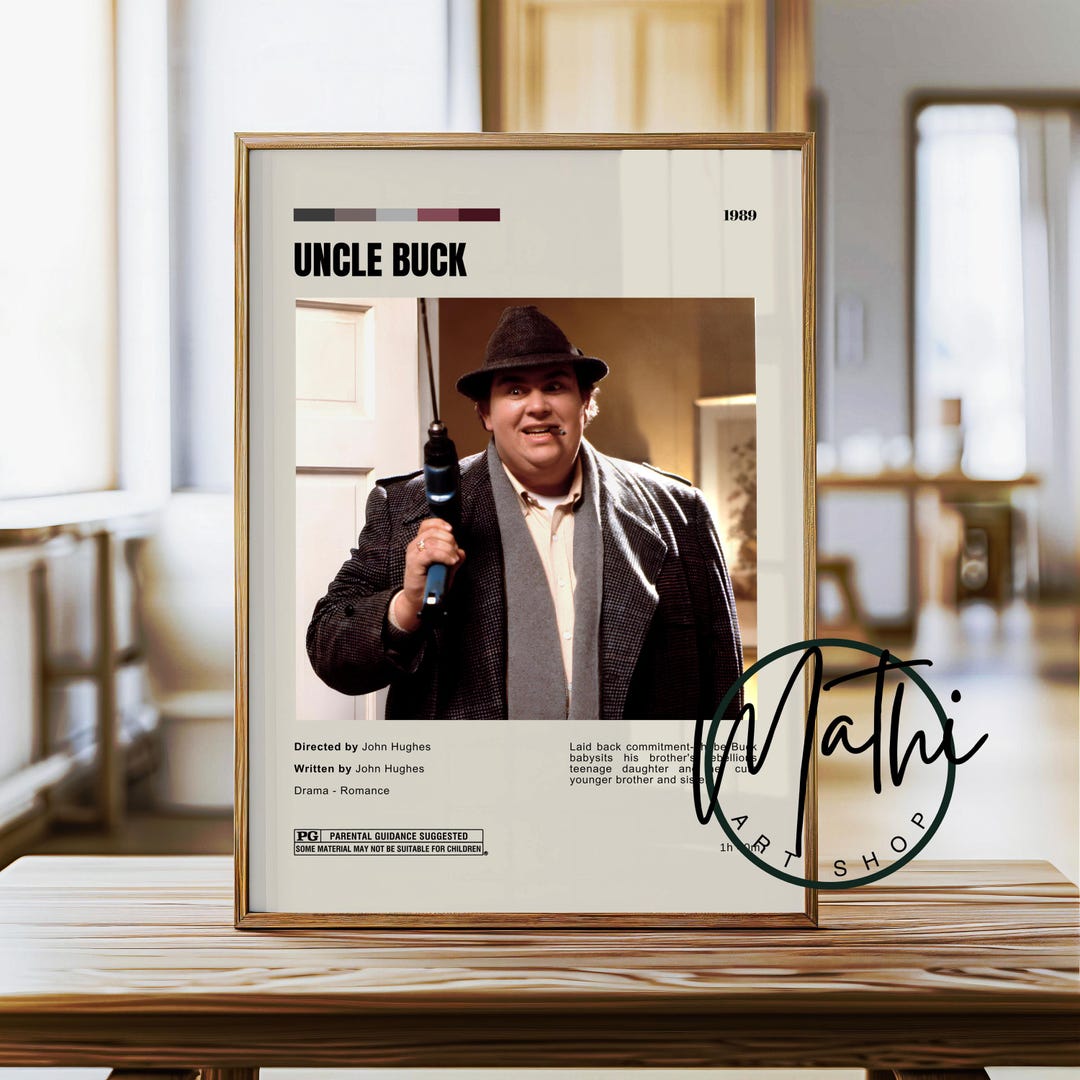 Uncle Buck Movie Poster: Minimalist Family Comedy Film Art (digital ...