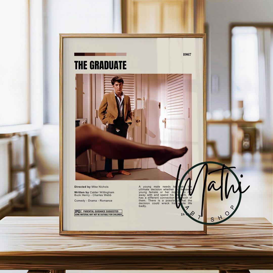 The Graduate Movie Poster: Minimalist Romantic Drama Film Art (digital ...