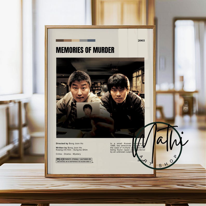 Memories of Murder Movie Poster: Minimalist Crime Thriller Film Art ...