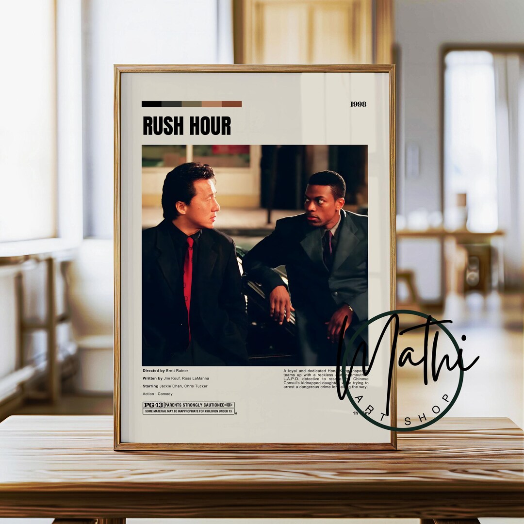 Rush Hour Movie Poster: Minimalist Action Comedy Film Art (digital ...
