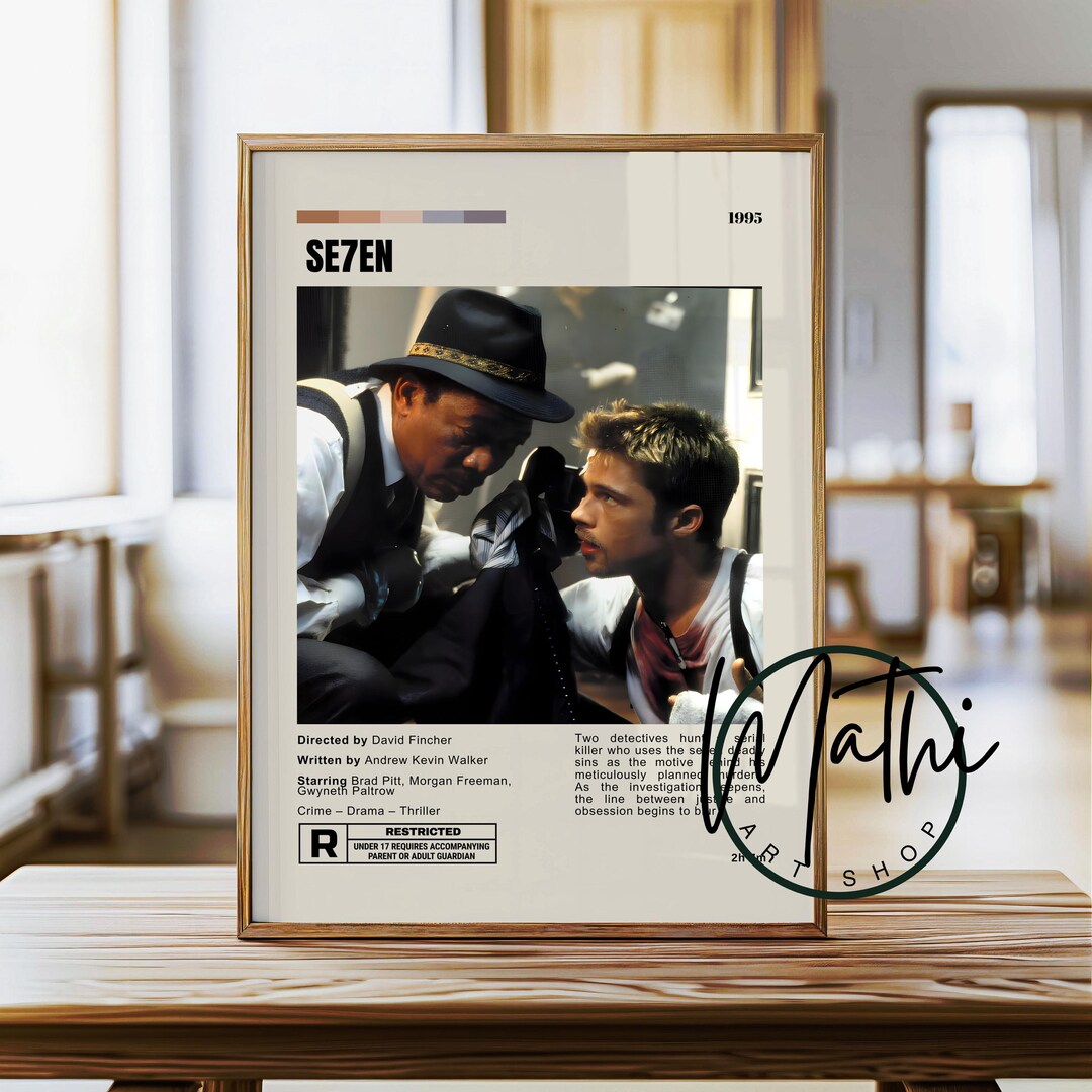 Se7en Movie Poster: Minimalist Crime Thriller Film Art (digital ...