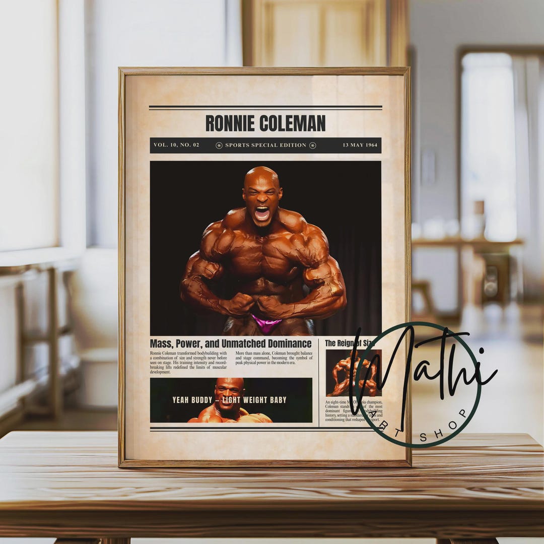 Ronnie Coleman Newspaper Poster: Sports Special Edition Bodybuilding ...