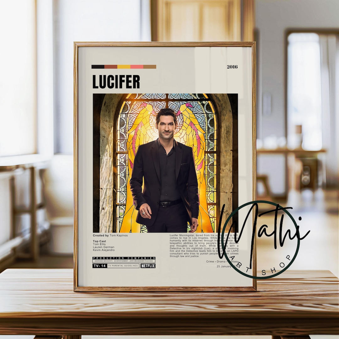 Lucifer TV Show Poster – Devilishly Charming Wall Art – Urban Fantasy ...