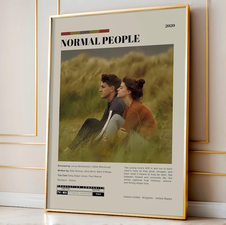 Normal People TV Series Poster: Minimalist Romantic Drama Show Art ...