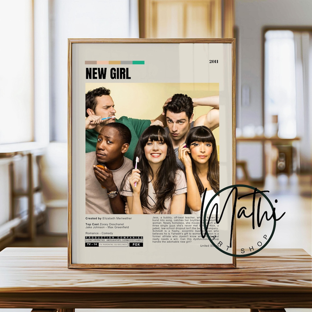 New Girl TV Show Poster: Minimalist Sitcom Wall Art - Etsy