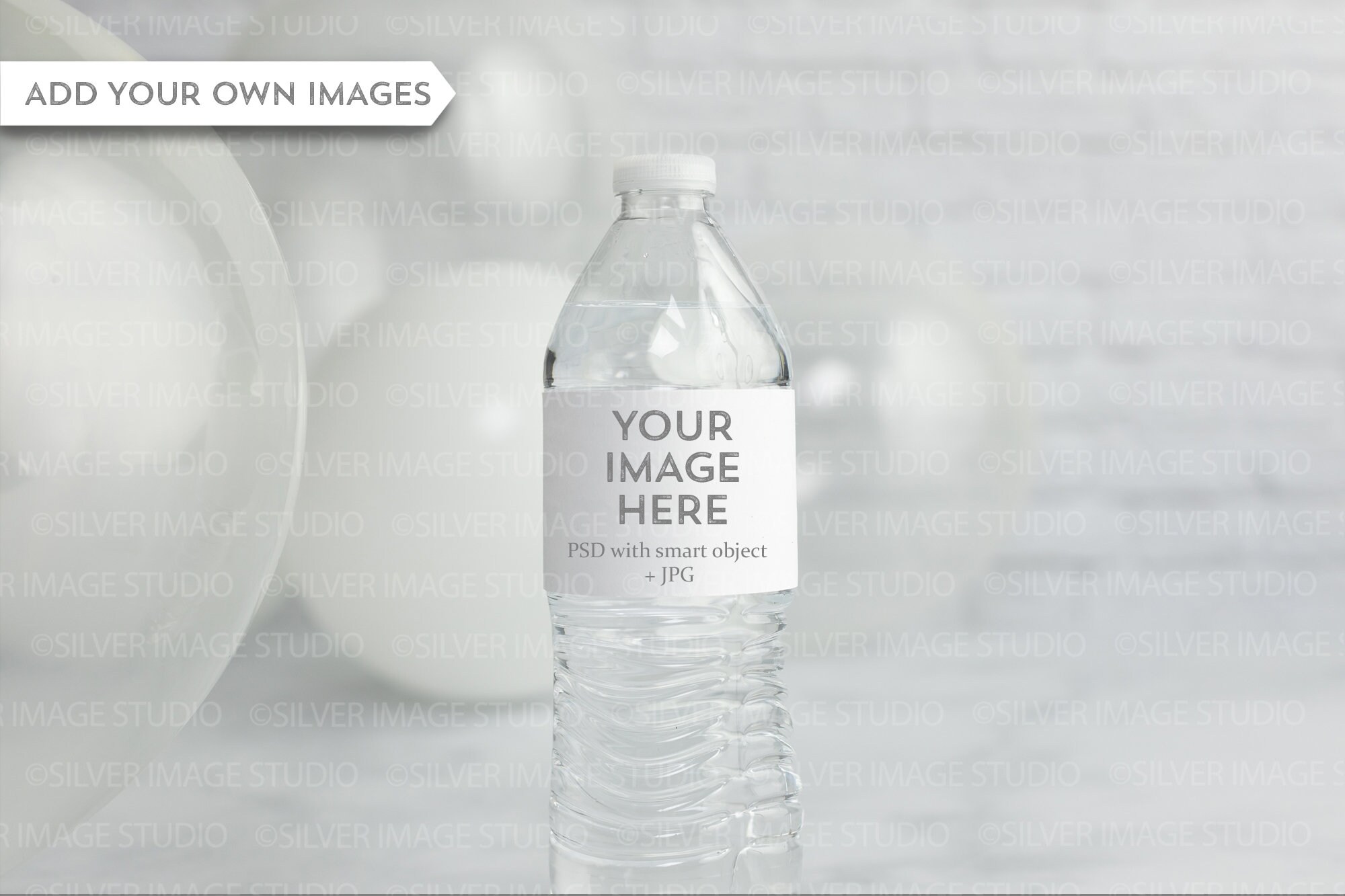 Water Bottle Label Mockup Photo, Bottle Mockup, Party Mockup, Label ...