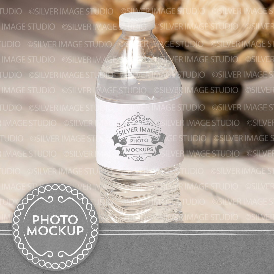 Water Bottle Label Mockup Photo, Paper Mockup, Bottle Mockup, Party ...