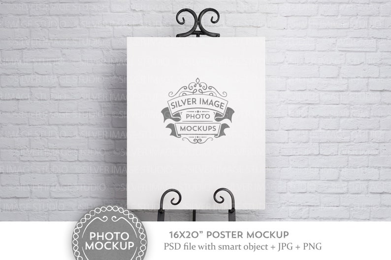 Sign Mockup Photo 16x20 Poster Mockup Art Mockup Easel PSD - Etsy