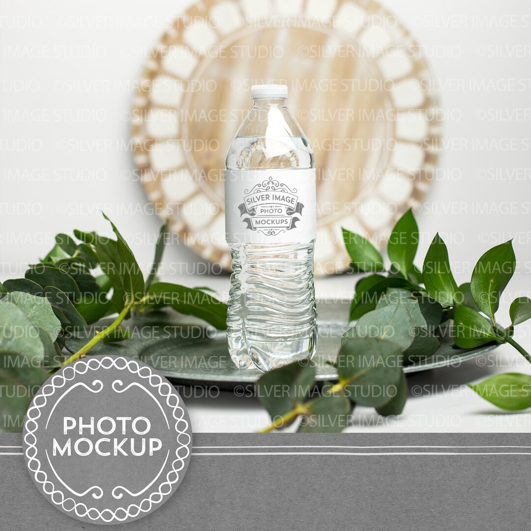 Water Bottle Label Mockup Photo, Paper Mockup, Bottle Mockup, Party ...