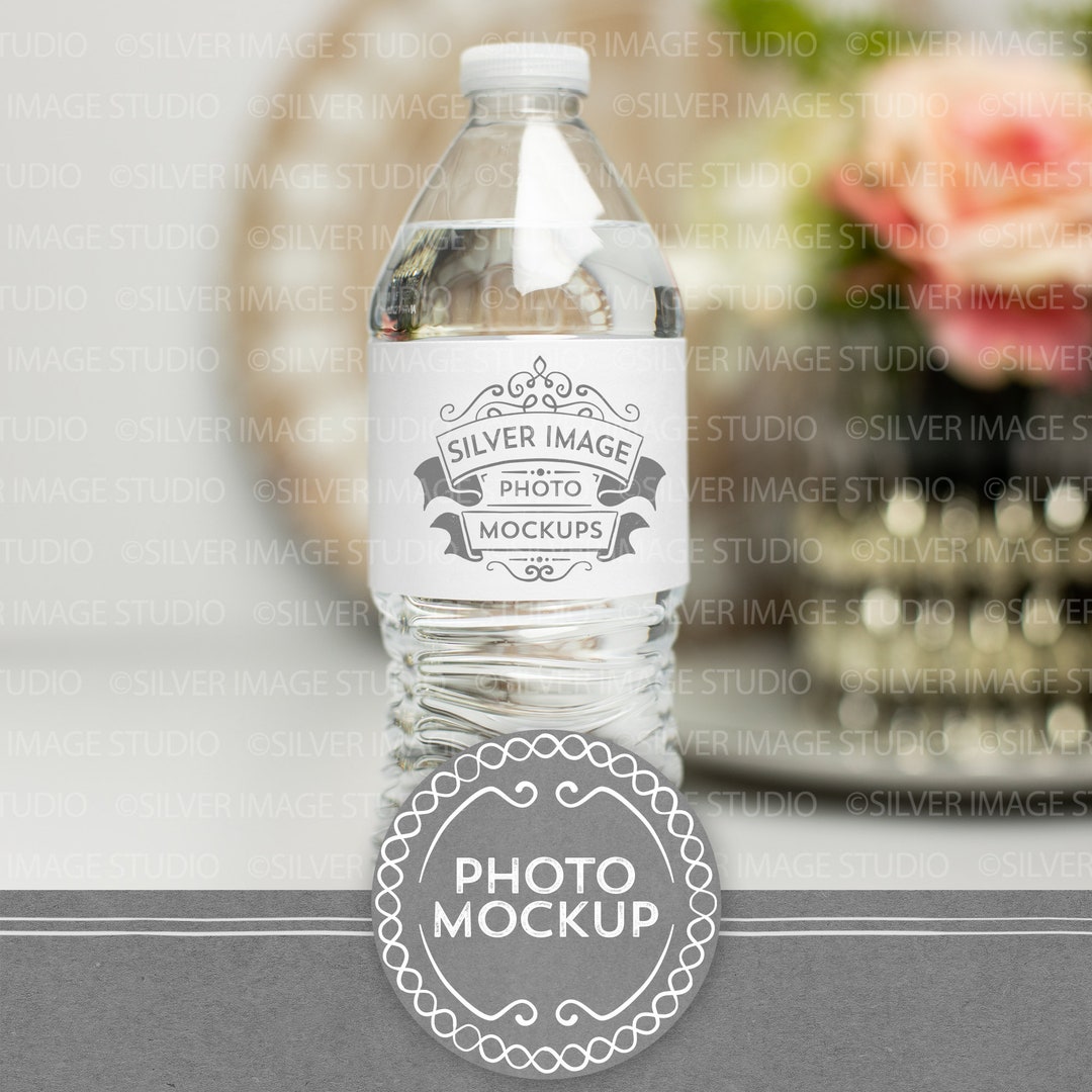 Water Bottle Label Mockup Photo, Paper Mockup, Bottle Mockup, Party ...