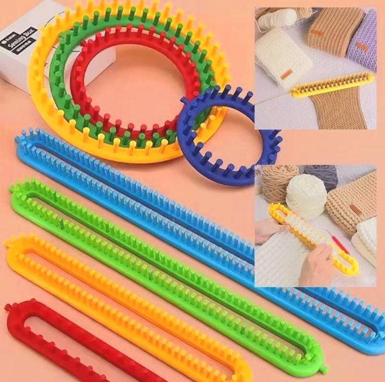 DIY Knitting Loom Set: Round & Long Weaving Tools - Etsy