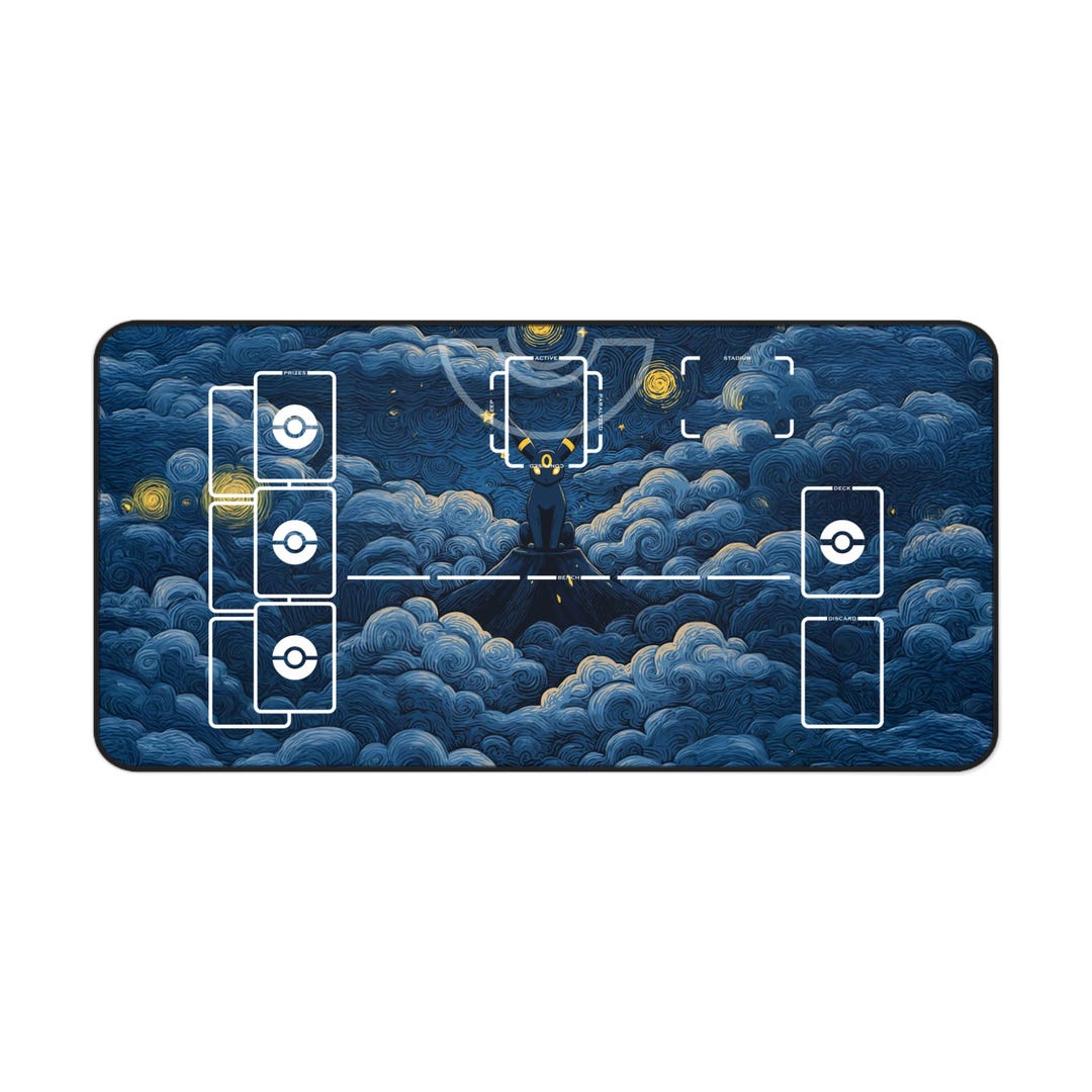 Umbreon Oil Painting – XL Playmat - Van Gogh Inspired Pokemon Playmat ...
