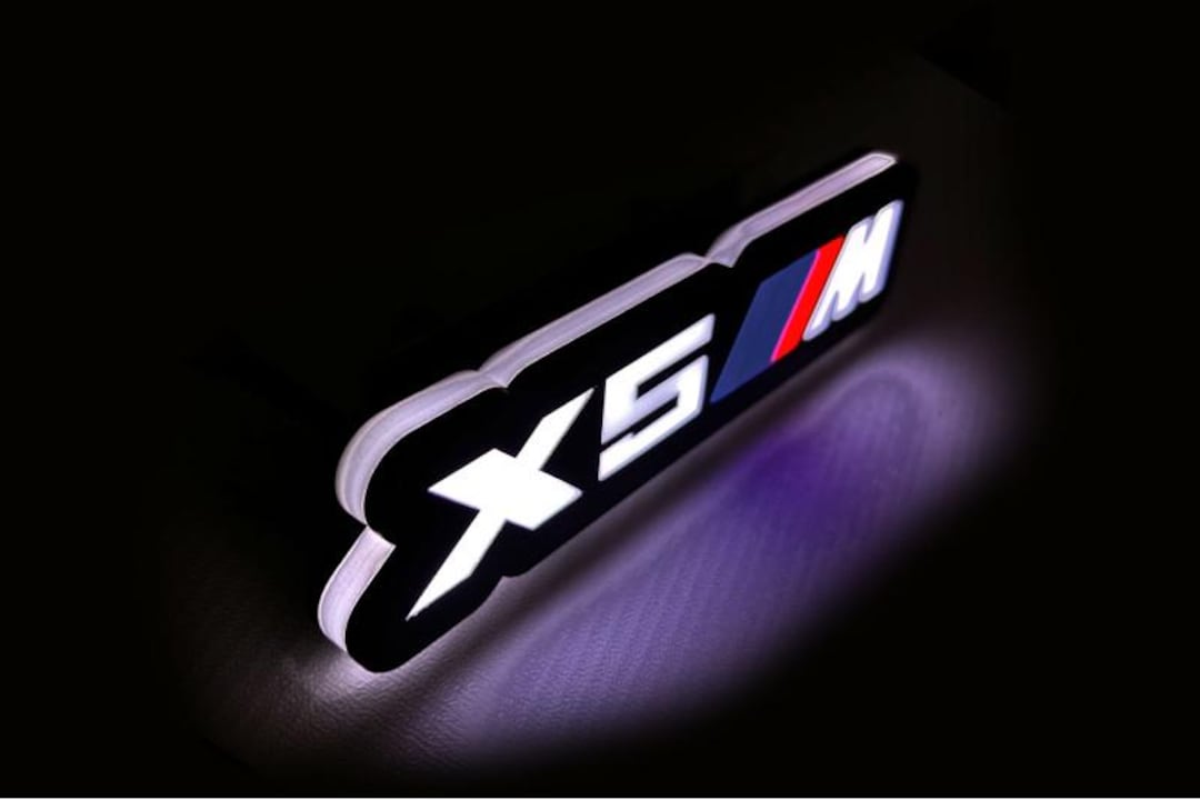 X5 M Front LED Grille Emblem, Custom Car Accessory, Performance Logo ...
