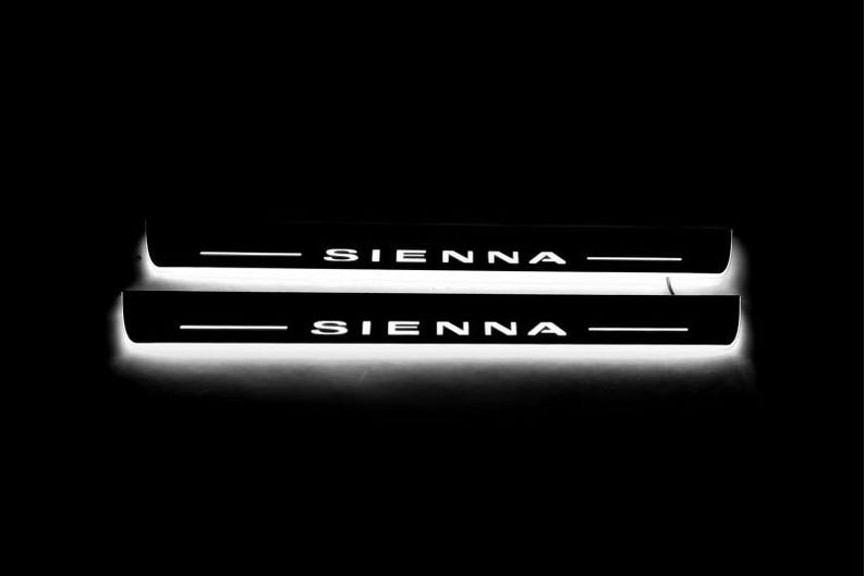 Custom LED Door Sills for Sienna III 2011–2020 Logo Sienna – Lighted ...
