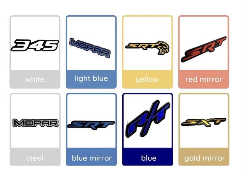 Custom RTR Fender Emblem for , Performance Logo, RTR Badge, Muscle Car ...