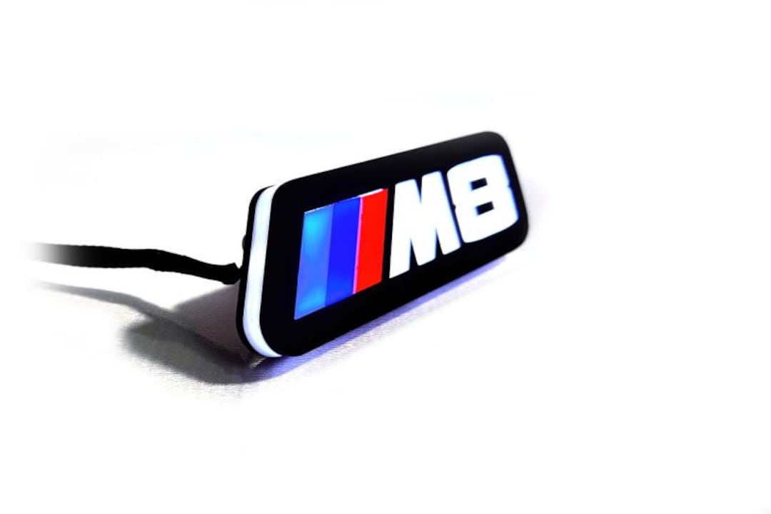 Custom LED Radiator Grille Emblem With M8 Logo – Illuminated Badge ...
