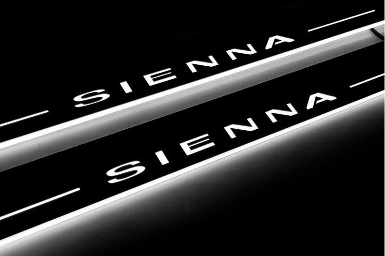 Custom LED Door Sills for Sienna III 2011–2020 Logo Sienna – Lighted ...