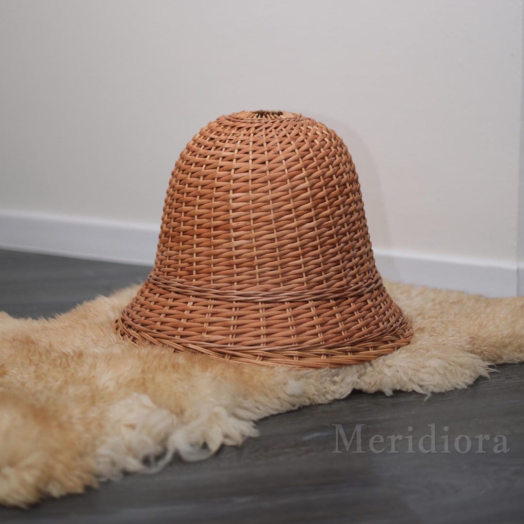Large Handmade Rattan Pendant Light – Natural Wicker Bell Pendant ...