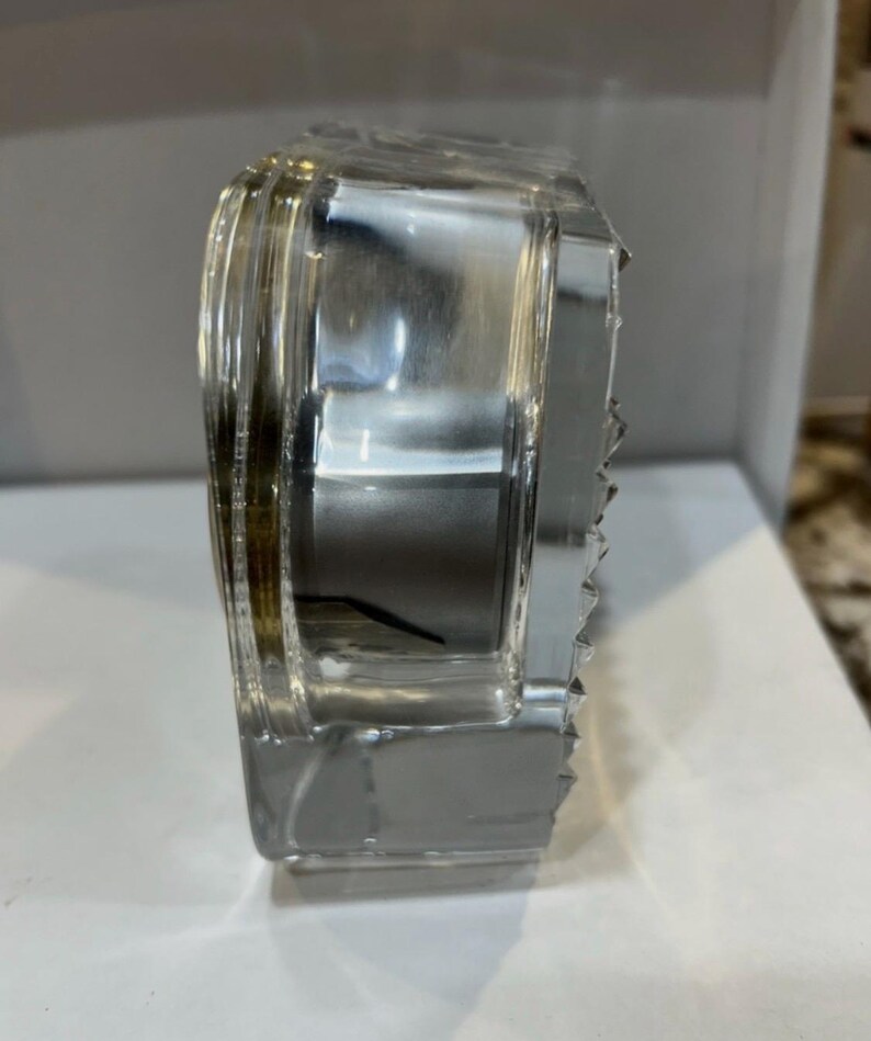 Vintage Crystal Quartz Desk Clock – Stager Brand – Cut Glass Mantel ...