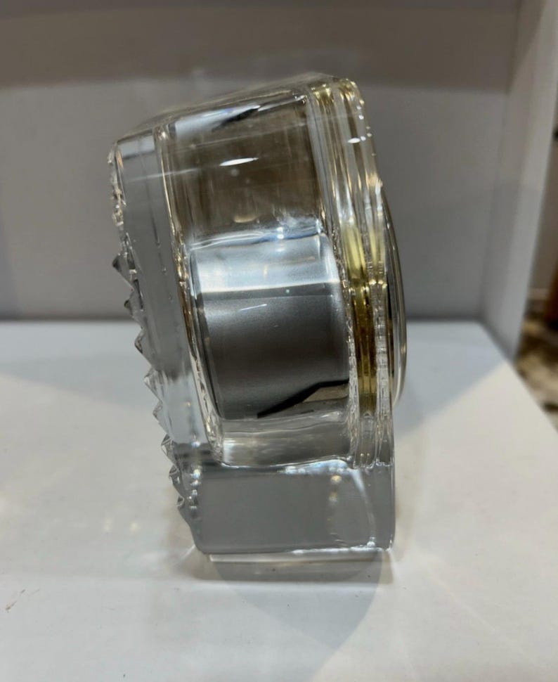 Vintage Crystal Quartz Desk Clock – Stager Brand – Cut Glass Mantel ...