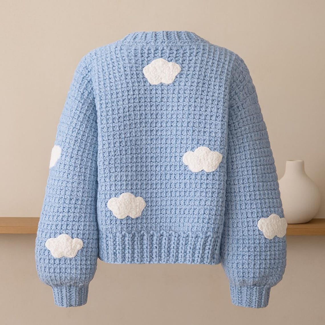 Cloud Cardigan Crochet Pattern: Linen Moss Stitch, Adjustable Sizing ...