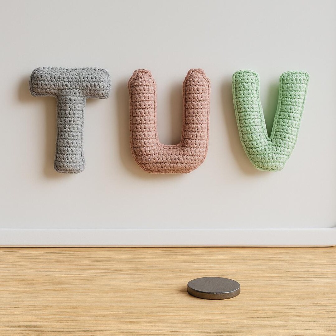 Mini Crochet Amigurumi Letters TUV Pattern: Tiny Alphabet Charms (PDF ...