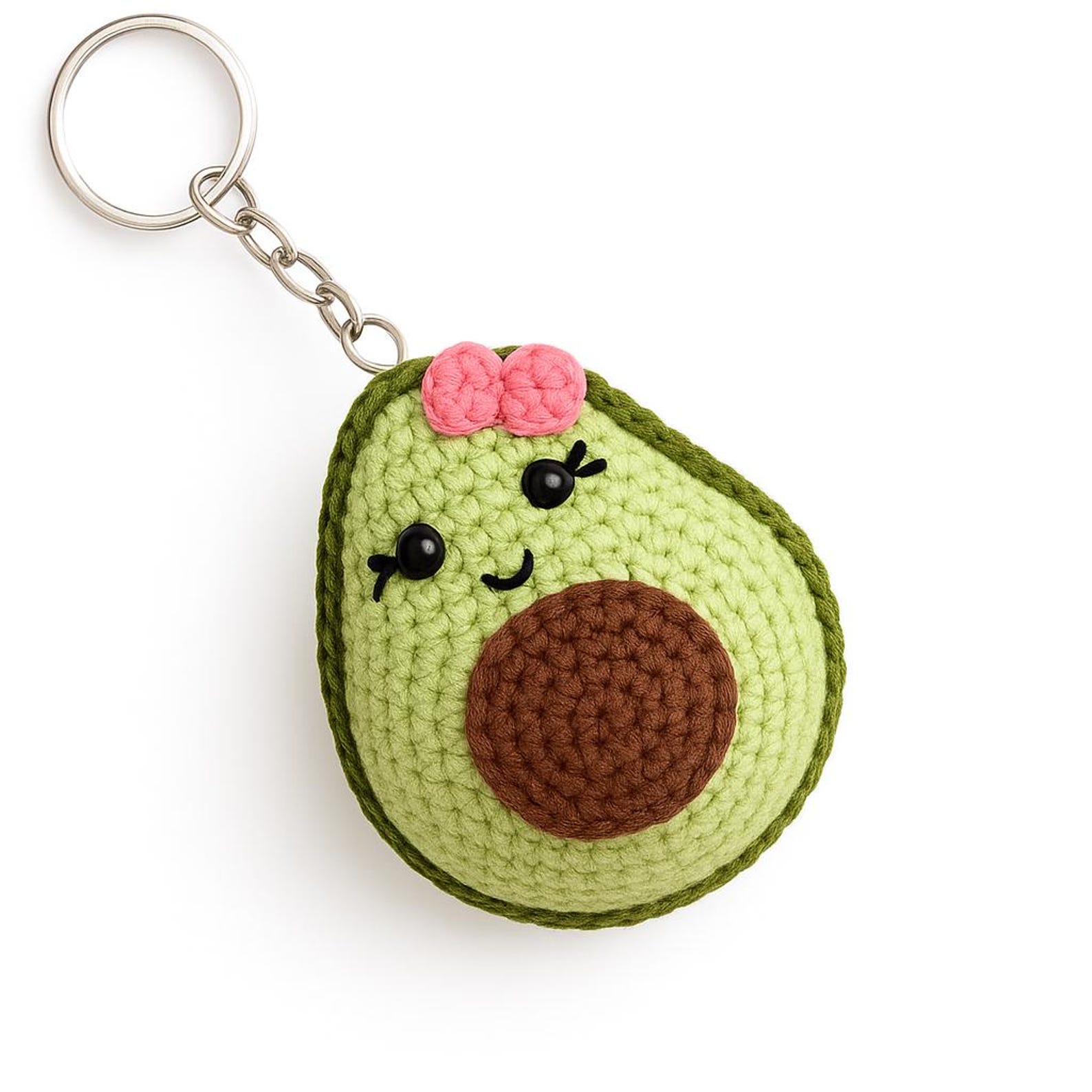 Crochet Avocado Keychain PDF Pattern: Amigurumi Kawaii Bag Charm - Etsy