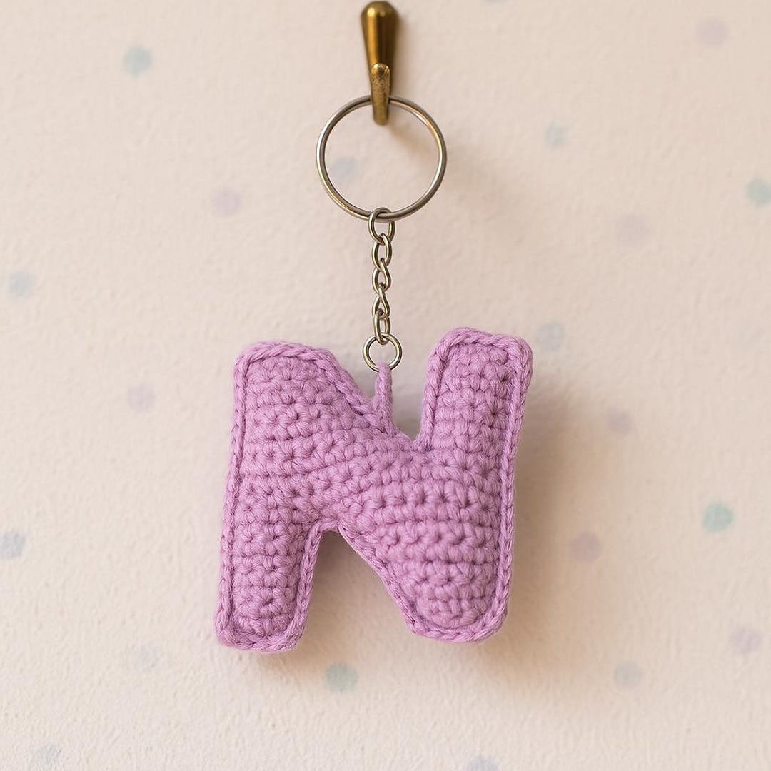 Amigurumi Letter O Keychain Crochet Pattern: Stuffed Alphabet Charm ...