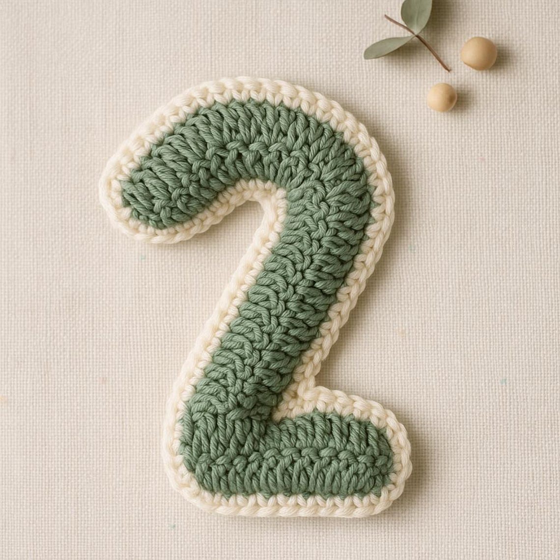 Crochet Number 2 Pattern PDF : Stuffed Amigurumi Digit Two, Birthday ...