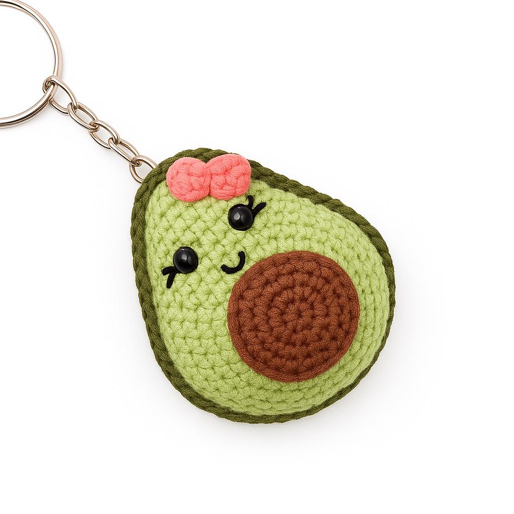 Crochet Avocado Keychain PDF Pattern: Amigurumi Kawaii Bag Charm - Etsy