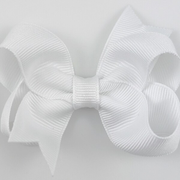 White Hair Bows - Etsy