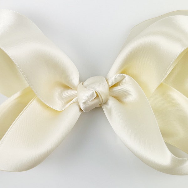 Ivory Satin Bows - Etsy