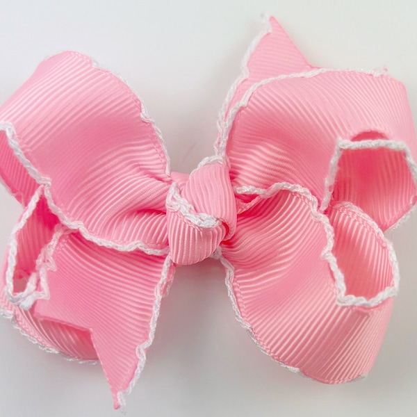 Light Pink Hair Bow - Etsy