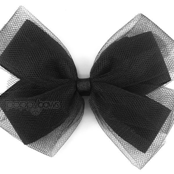 Large Tulle Black Bows - Etsy